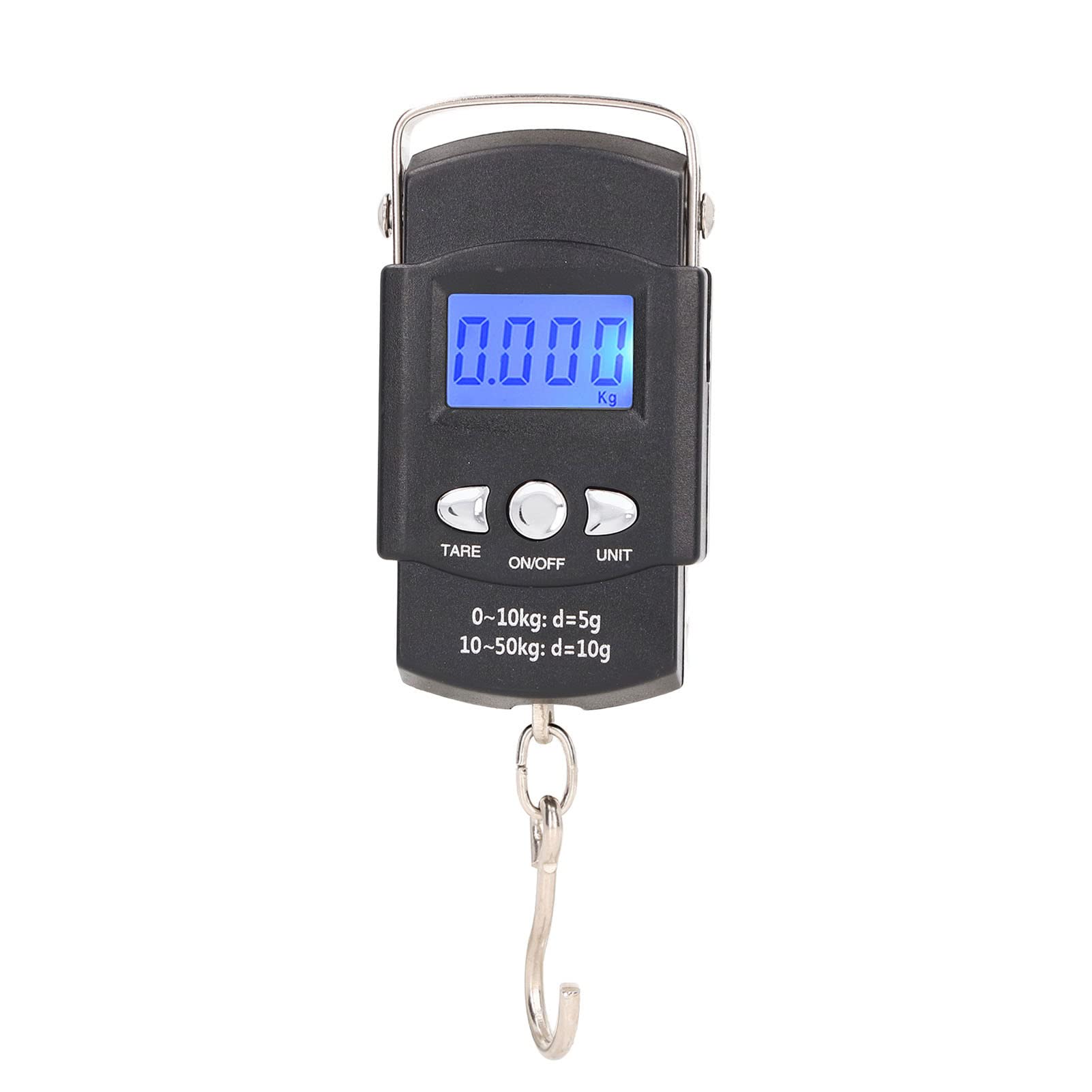 Electronic Hook Scale LCD Fishing Scale Electronic Hanging Hook Scale Digital Hanging Fishing 50kg with 1meter Concealed Tape Measure