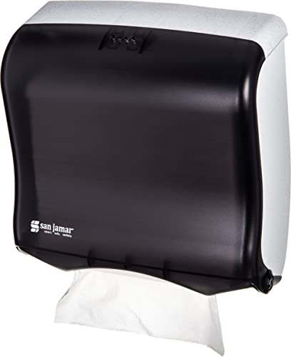 San Jamar T1755TBK Ultrafold Fusion Folded Towel Dispenser, Fits 400 Multifold/240 C-Fold Towels, Classic, Black Pearl