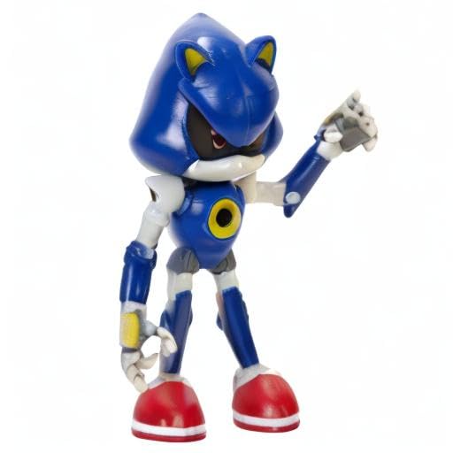 Sonic The Hedgehog Action Figure 2.5 Inch Metal Sonic Collectible Toy , Blue, 3 years