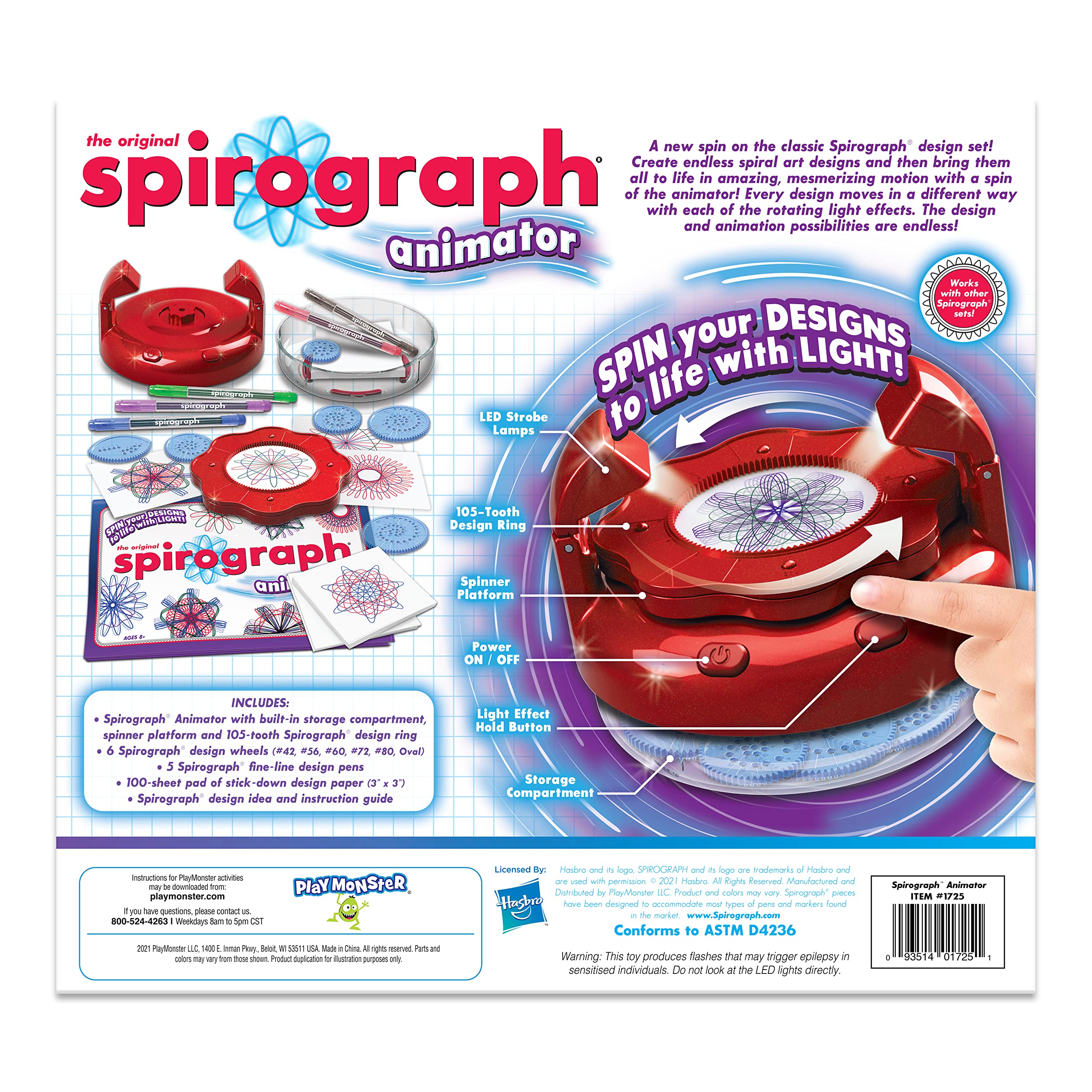 Spirograph - Animator - The Classic Craft and Activity to Make and Bring Countless Amazing Designs to Life - For Ages 8+