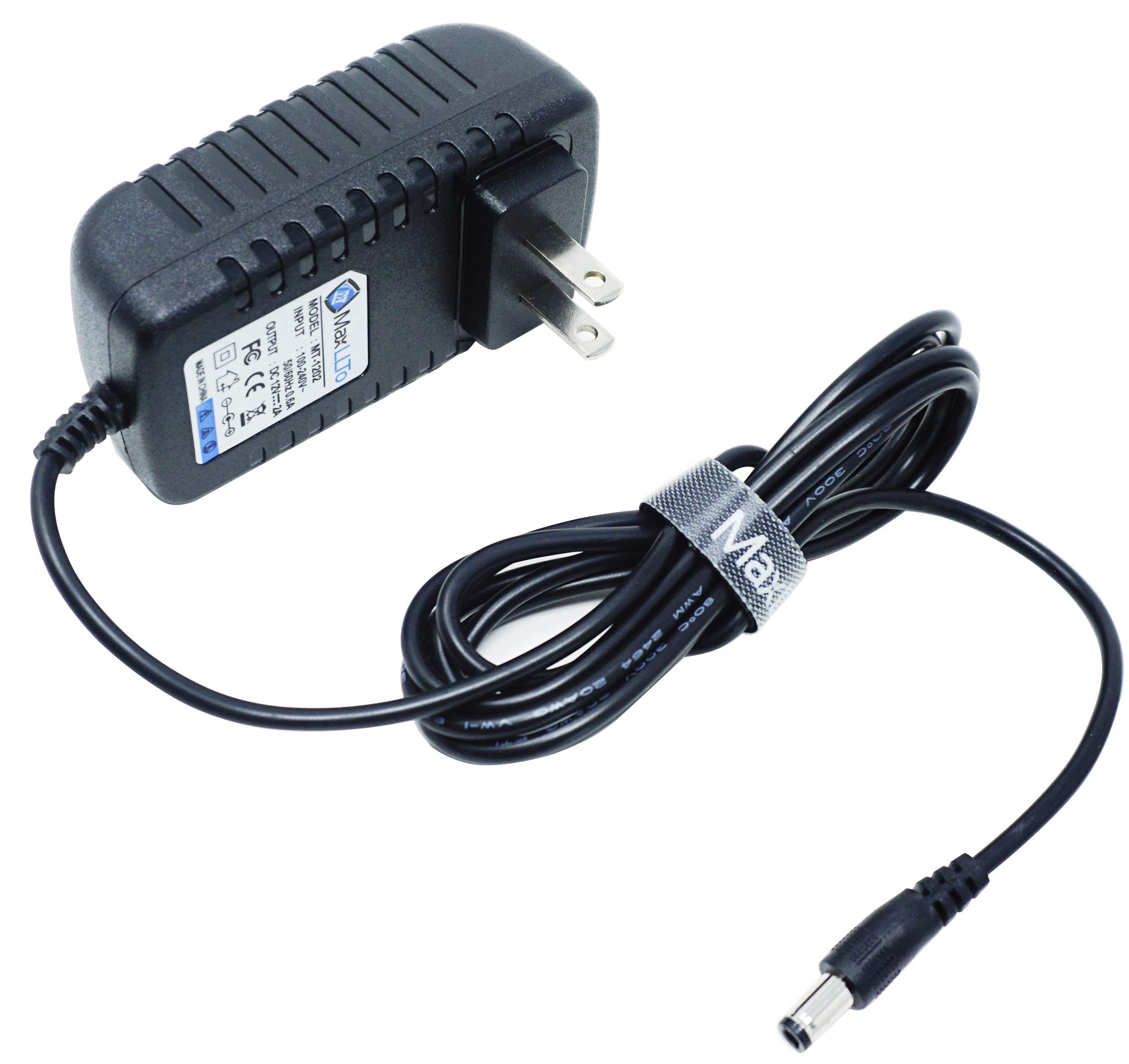 MaxLLTo™ 12V 2A AC Power Replacement Adapter for Yamaha PSR-185 PSR-195 Keyboard Wall Charger Power Supply Cord