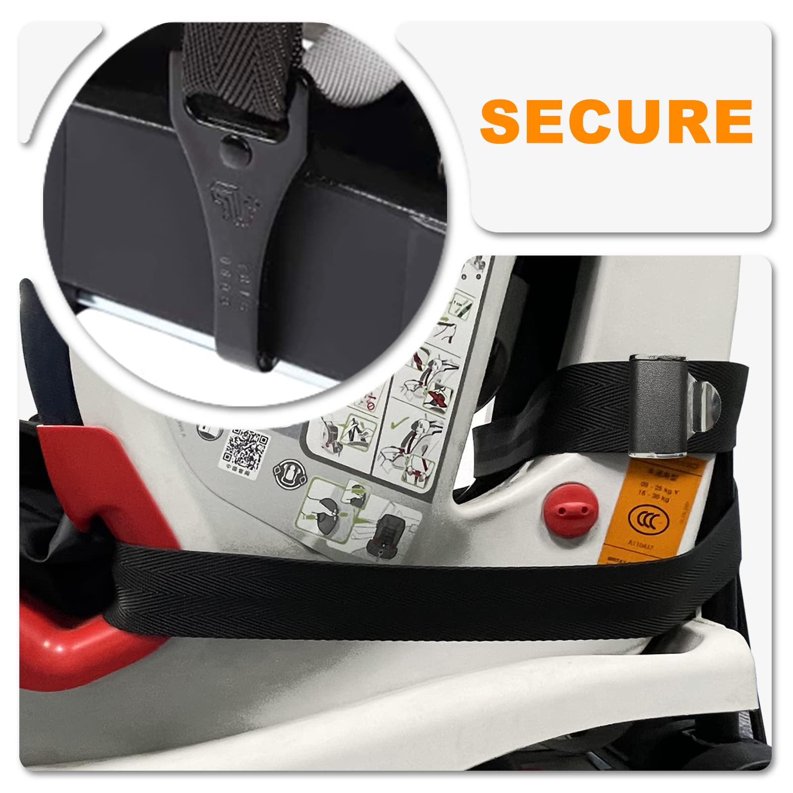 Car Seat Stroller, Car Seat Carrier for Airport with Wheels and Compact Fold, Foldable Car Seat Travel Cart with Belt