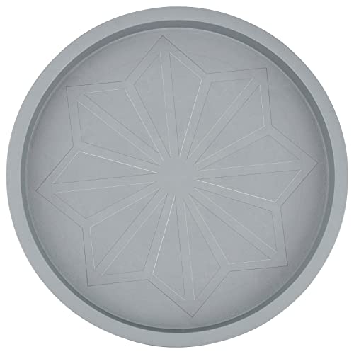 JOIKIT 4 Pack 13 Inch Round Plant Caddy with 4 Lockable Wheels, 132 Lbs Capacity Heavy Duty Rolling Plant Stand, Wheeled Planter Saucer Tray Trolley for 11.8 Inch Planter Pot Indoor Outdoor, Grey