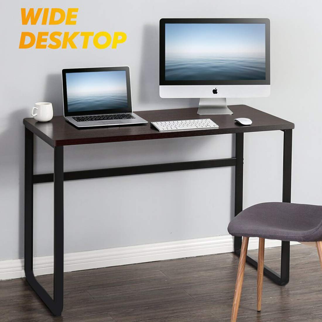 Computer Desk 47" - Study Writing Table for Home Office, Modern Simple Style PC Desk - Notebook Study Writing Table for Home Office Workstation