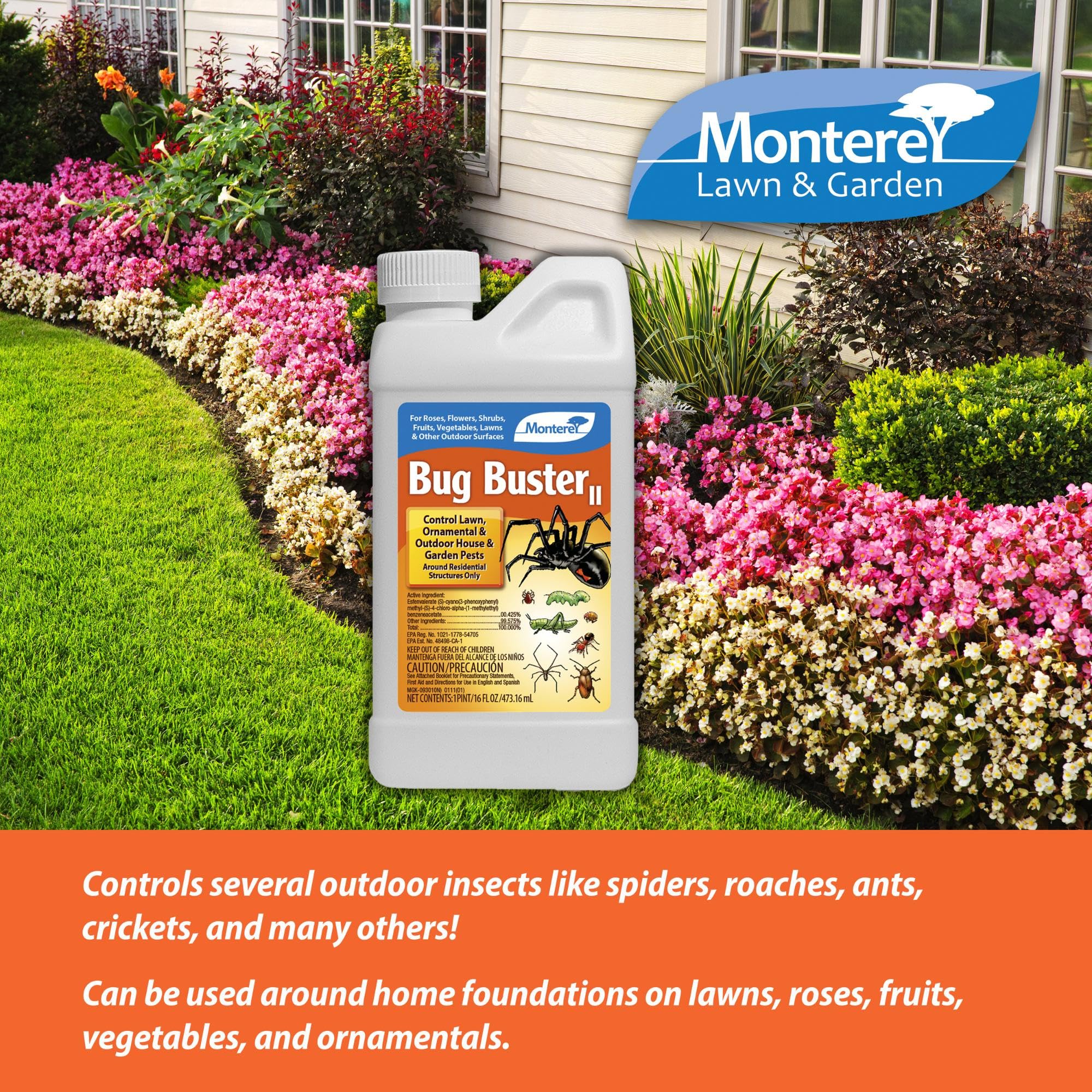 Monterey Bug Buster II - Insecticide - 1 Pint Concentrate
