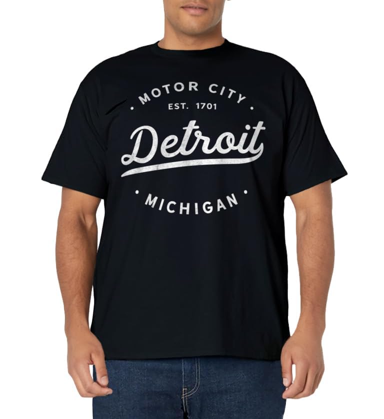 Classic Retro Vintage Detroit Michigan Motor City T-Shirt
