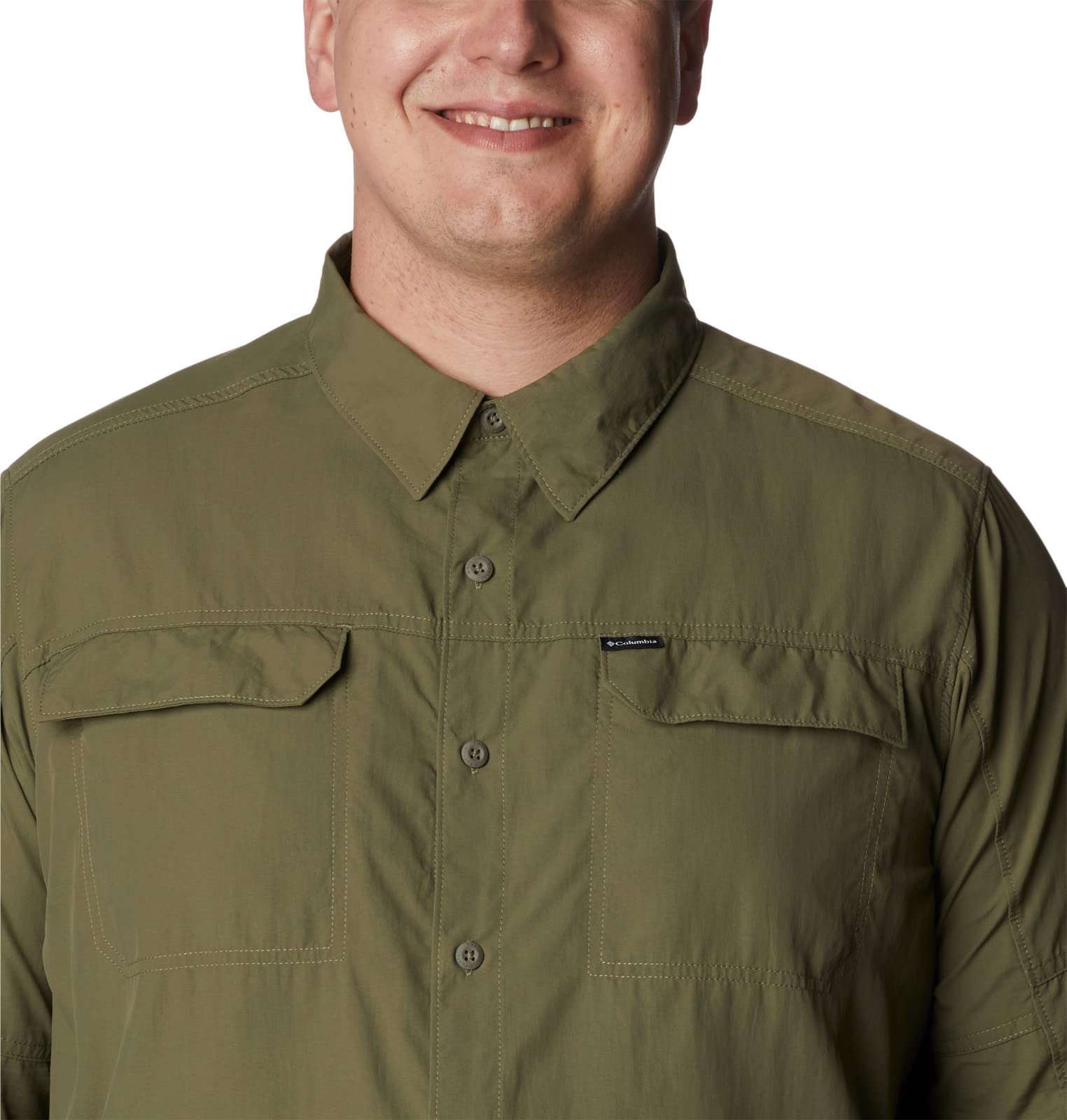 Columbia Men's Silver Ridge2.0 Long Sleeve Shirt, Stone Green, Medium