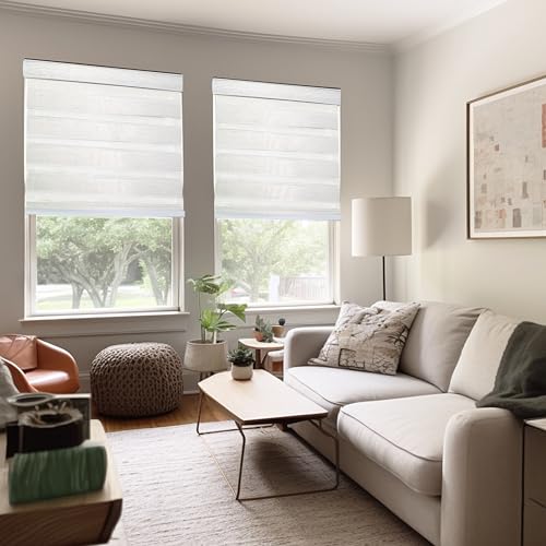 CHICOLOGY Zebra Roller Shade, 23"W X 72"H, Polyester Blend, Cordless, Basic Natural