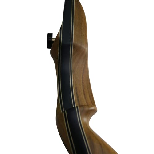 DEERACE Wooden ILF Bow Riser 17 Inch 19 Inch Recurve Bow Handle Takedown Bow Riser Right Left Handed for Archery Bow Targeting (19 Inch Right)