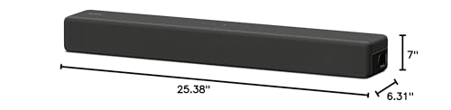 Sony S200F 2.1ch Soundbar with built-in Subwoofer and Bluetooth Home Theater Audio for TV, (HT200F), easy setup, compact, home office use with clear sound black