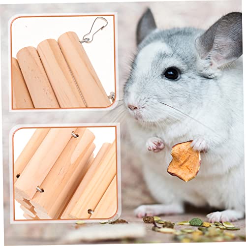 Ipetboom 3pcs Accessory Squirrel Wood Other Parrot Rats Glider Ladder Perch for Animals Pet Wooden Rabbit Training Small Accessories Pigs Plaything Hedgehog Suspension Toy and Kitten