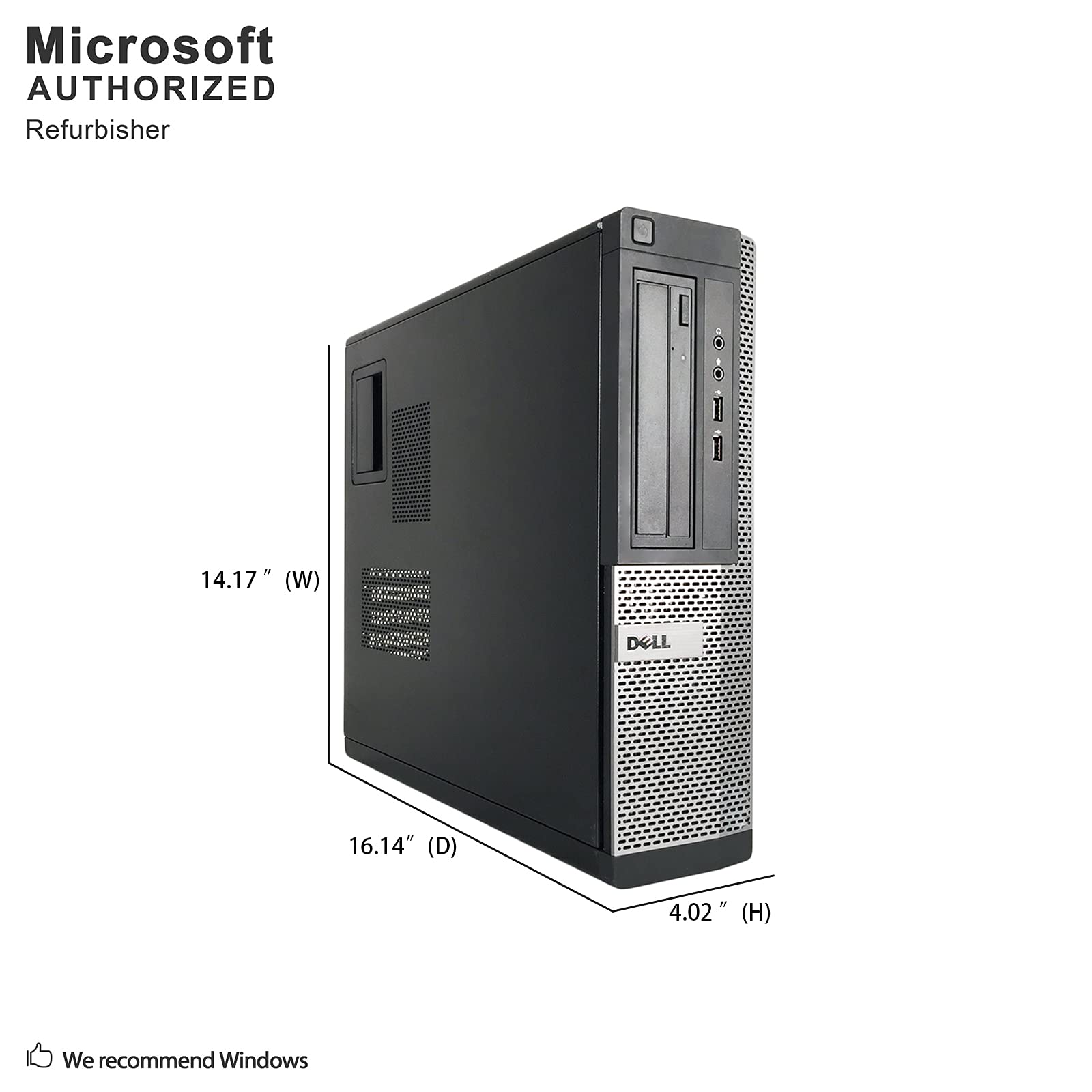 DELL Optiplex 3010 DT High Performance Business Desktop Computer, Intel Quad Core i5-3470 up to 3.6GHz, 8GB Memory, 2TB HDD, DVD, VGA, Windows 10 Professional 64 Bit (Renewed)']