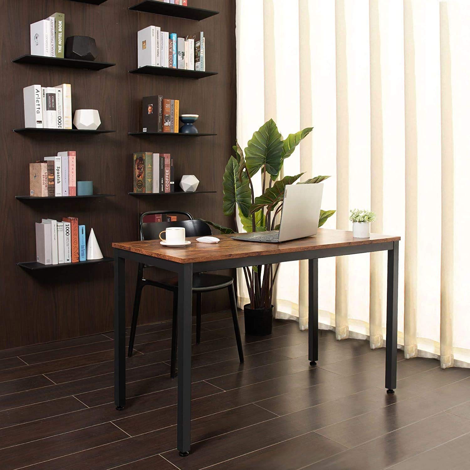 Computer Desk, Abovehill Desk 47" Home Office Desk PC Laptop Table Writing Desk Study Desk Dining Table Retro Style Simple Structure is Easy to Assemble for Company Family Study Kitchen