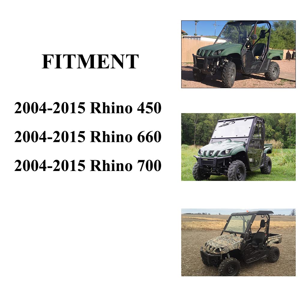 Chikia Rhino UTV Soft Rear Windshield Back Window Replacement For Yamaha Rhino 450 660 700