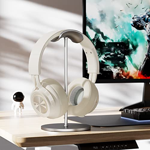 FINGERTIME Bluetooth Headphones Over-Ear, 60H Playtime and with Low Latency Wireless Headphones with Microphone, HiFi Stereo Foldable Lightweight Headset, Deep Bass for Home Office (Beige)