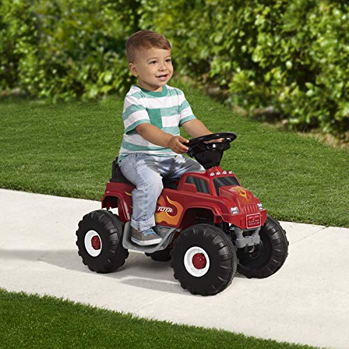 Radio Flyer Monster Truck with Lights & Sounds, 6 Volt Battery Powered Electric Car, Toddler Ride On Toy for Ages 1.5+, Large