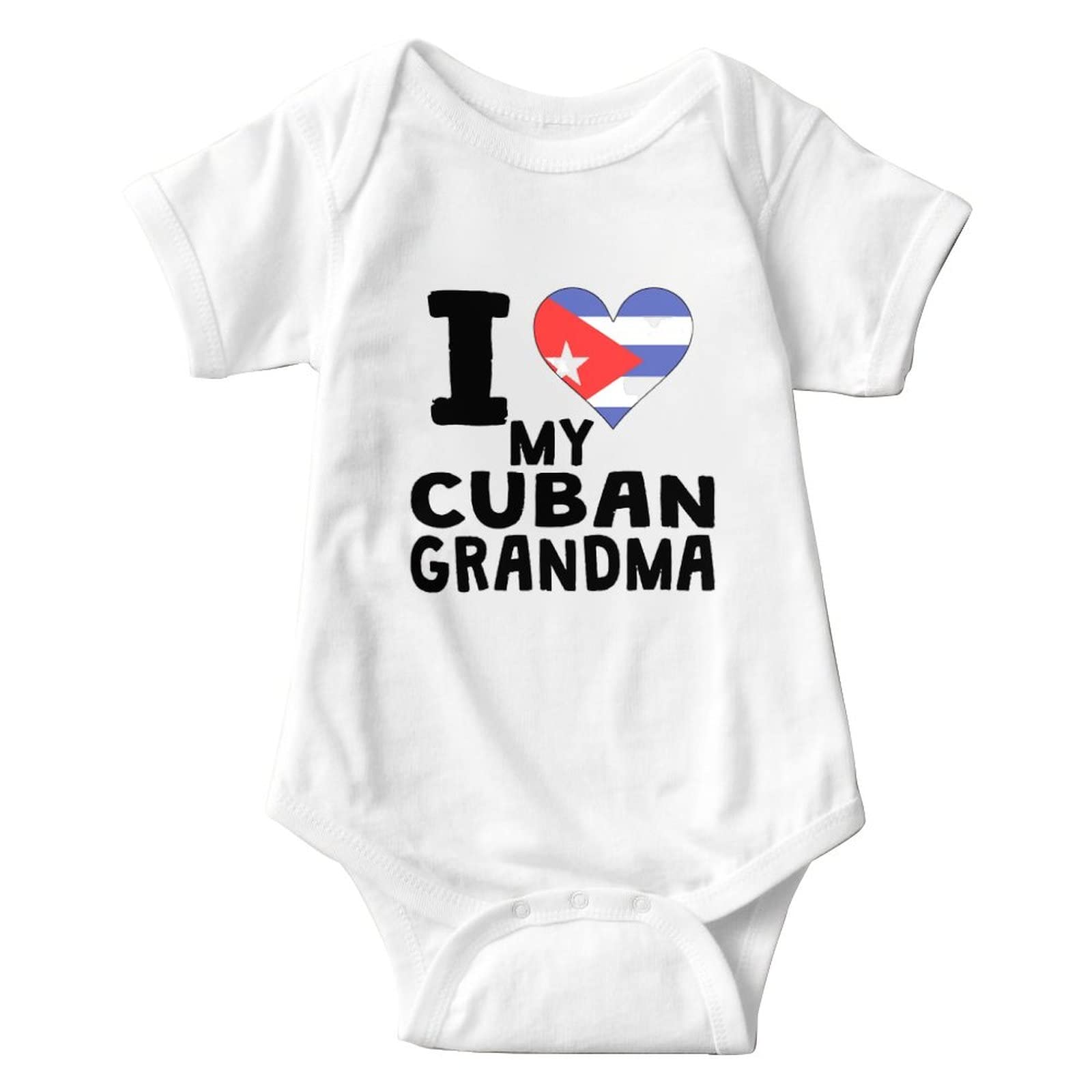 Fashvacation I Love My Cuban Grandma Baby Bodysuits Cute Infant One-piece Funny Baby Jumpsuit