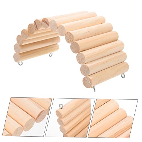 Ipetboom Toy for Mice Chews Cage Hanging Climbing Long Chinchilla Pig Ladder Suspension Multi-Function Pet Small Bridge Rat Sugar Parrot Animals Plaything Exercising Hamster Wooden Glider