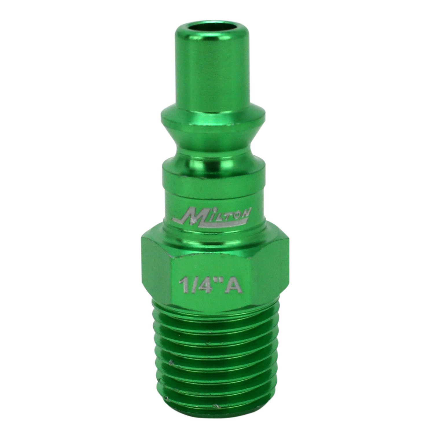 Milton 777AC-20 ColorFit Plugs, A-style Green, 1/4" NPT Male, Box of 20