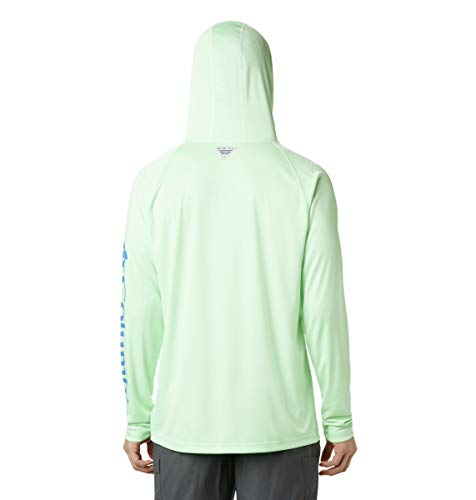 Columbia Men's Big Terminal Tackle Hoodie, Key West/Vivid Blue Logo, X-Large Tall