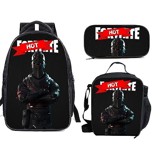 ERUABDB Study 3-Piece School Bag Backpack, Suitable for Teenagers Boys And Girls Travel Study Backpack And Lunch Box And Pencil Bag