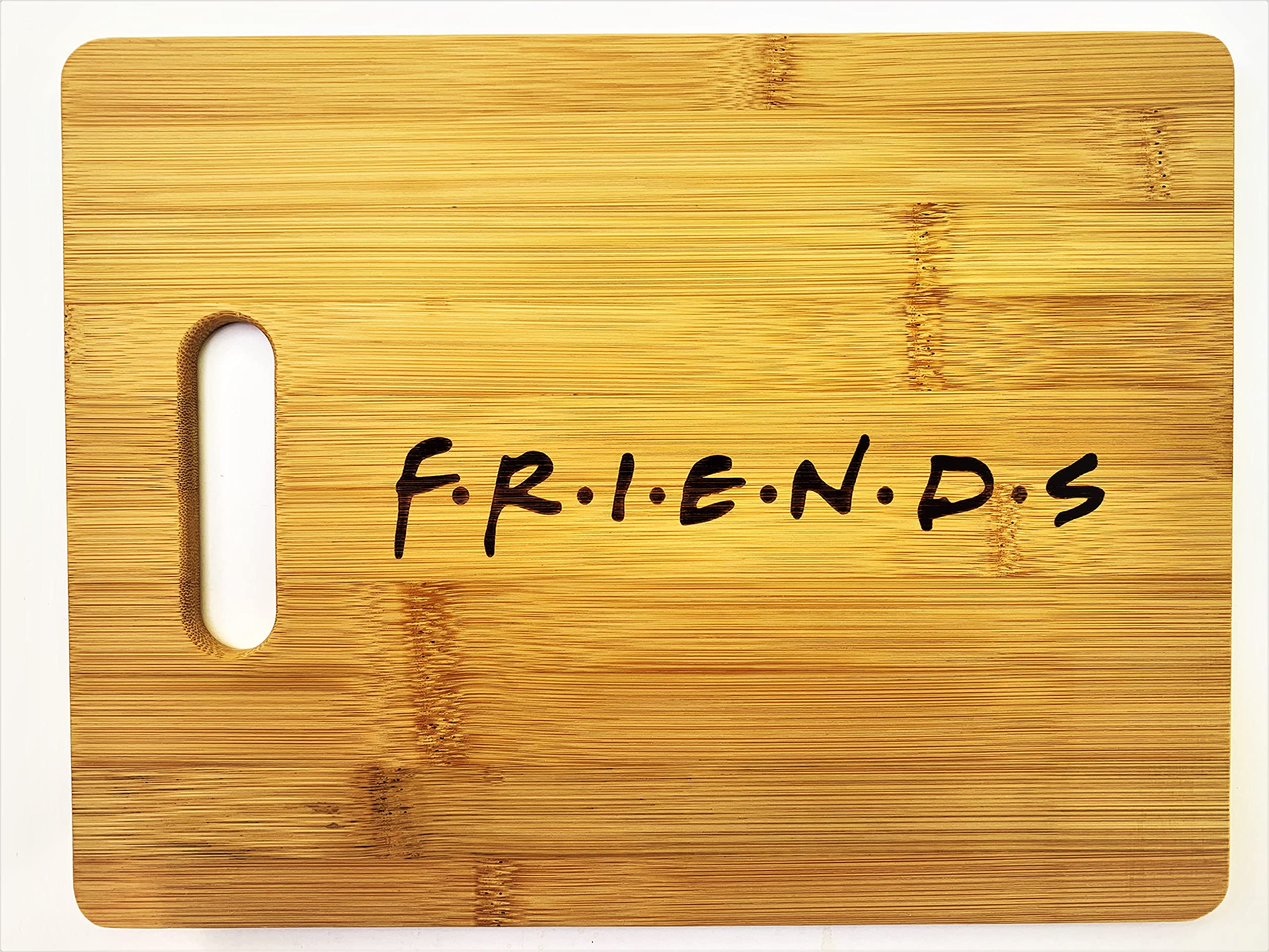 Friends 8.5"x11" Engraved sustainable Bamboo Wood Cutting Board friendship gift Charcuterie Butter Board
