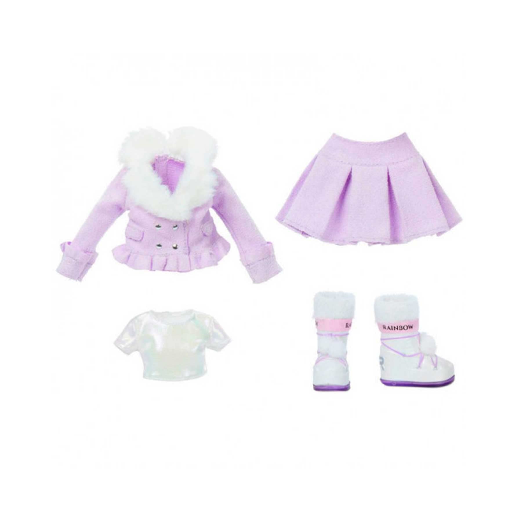 Rainbow High Winter Break Violet Willow - Purple Fashion Doll with 2 Outfits, Snow Gear and Display Stand - Gift and Collectable for Kids Ages 6+, Multicolor, 3.2 x 14 x 12 inches