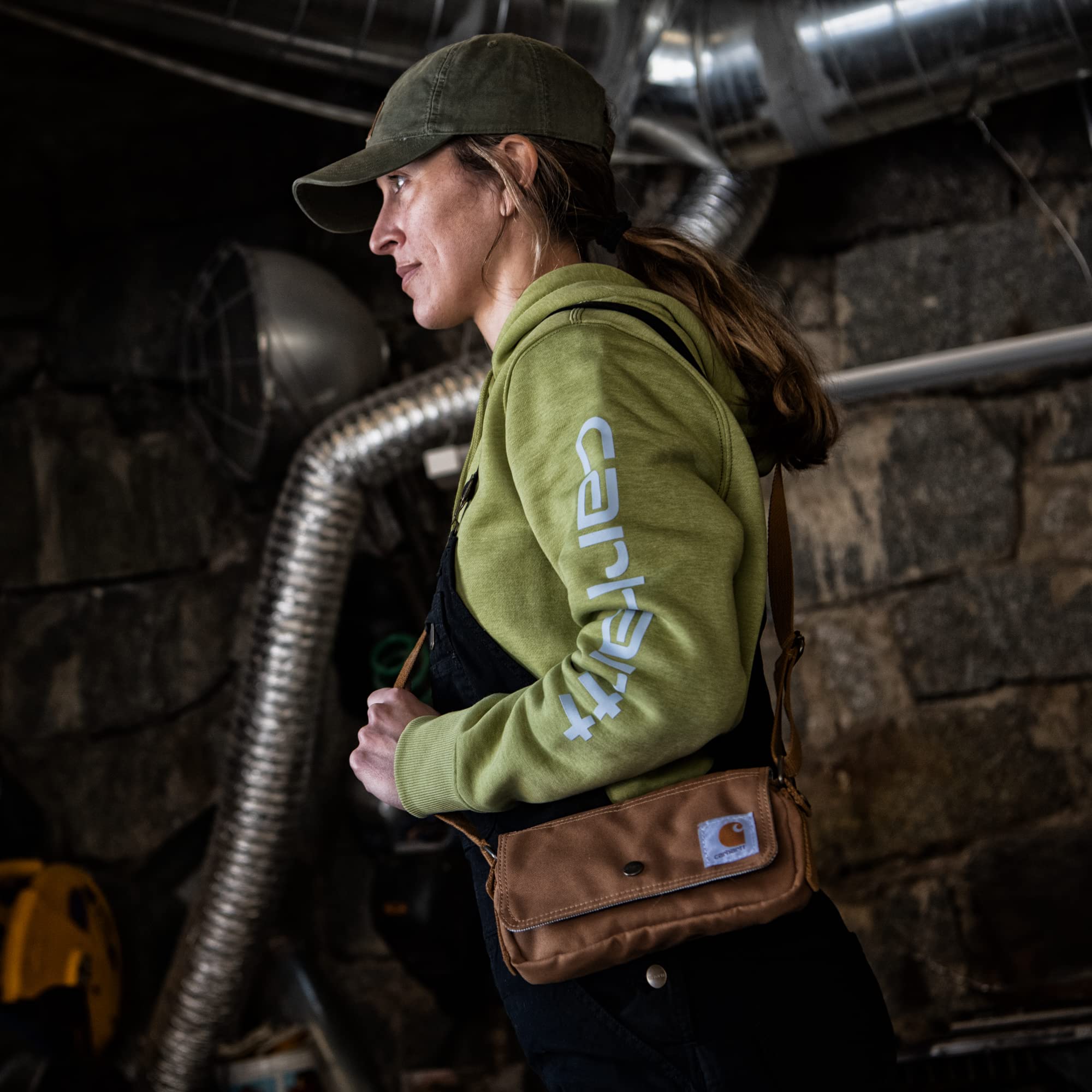 Carhartt Legacy Women's Essentials Crossbody Bag and Waist Pouch, Carhartt Brown