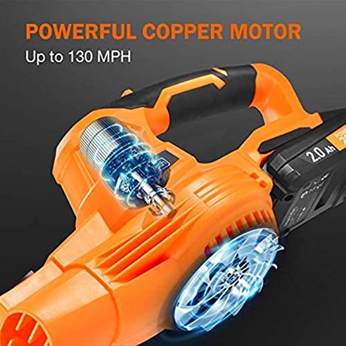 SnapFresh Leaf Blower -20V Cordless Leaf Blower with Battery & Charger, Electric Leaf Blower for Yard Cleaning, Lightweight Leaf Blower Battery Powered for Snow Blowing (Battery & Charger Included)