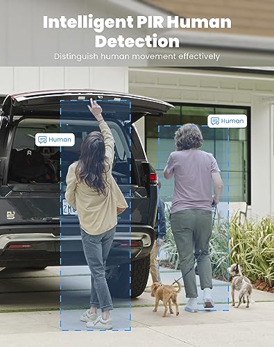 FOAOOD 2K Security Camera Wireless Outdoor, Sloar Camera for Home Security Outside, APP Controls 360° Full Coverage, Color Night Vision, Human Detection, IP65 Waterproof, 2.4G WiFi Connection