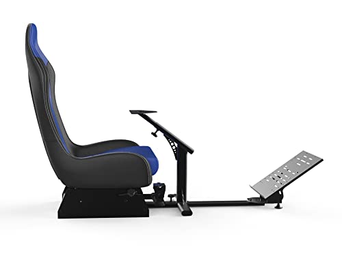 cirearoa Racing Wheel Stand with seat Gaming Chair Driving Cockpit for All Logitech G923 | G29 | G920 | Thrustmaster | Fanatec Wheels | Xbox One, PS4, PC Platforms (Black/Blue)