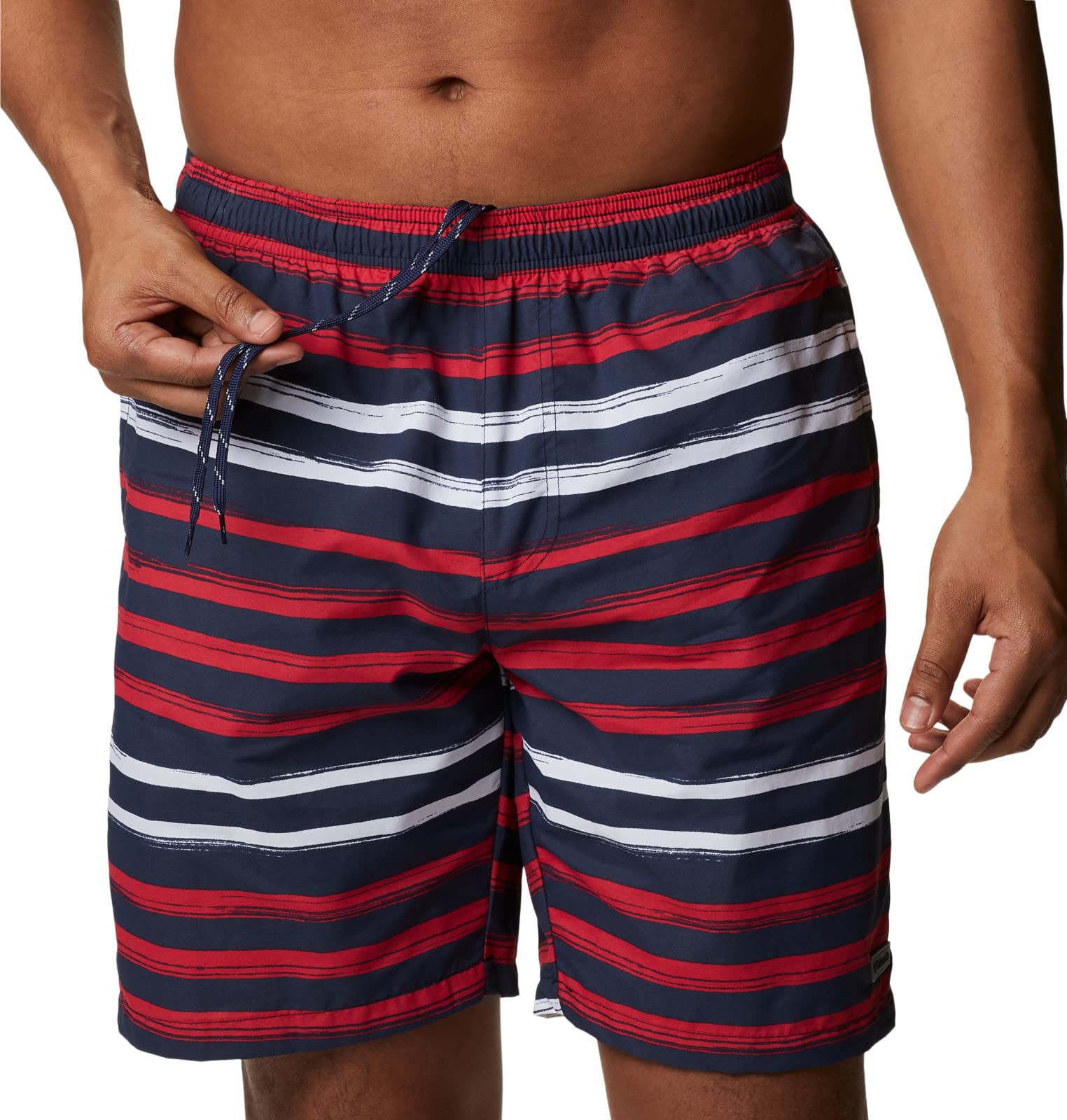 Columbia Men's Big-Tall Big Dippers Water Short Swimwear, azul Wavy Islands, 2X x 8