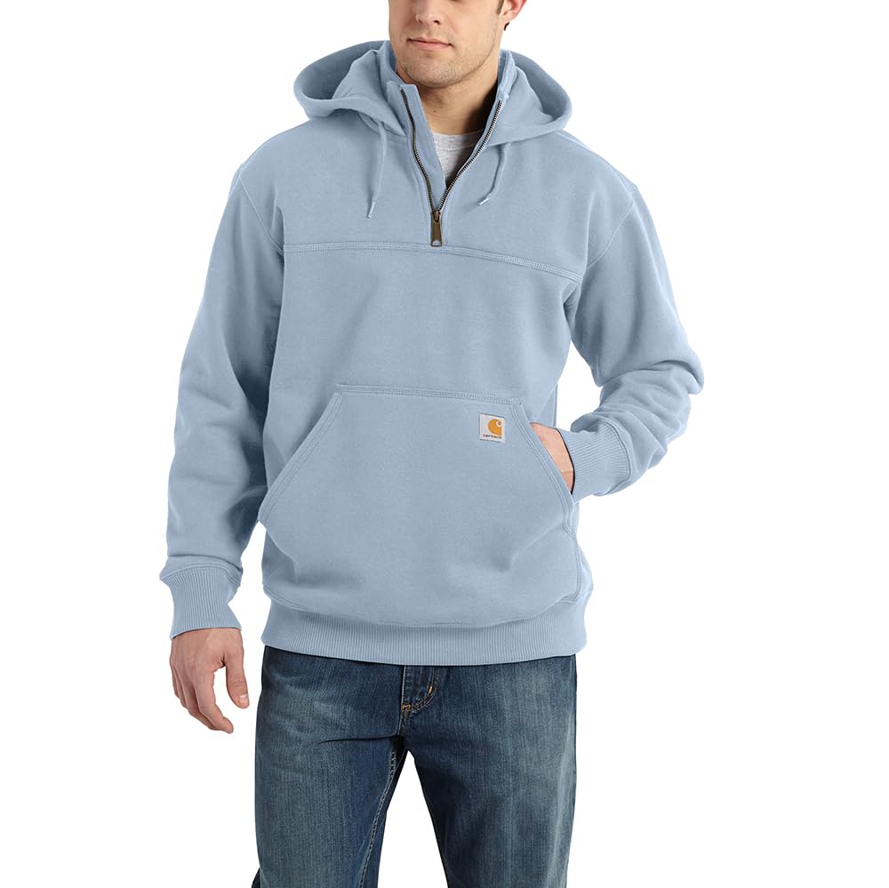 Carhartt Men's Big & Tall Rain Defender Loose Fit Heavyweight Quarter-Zip Sweatshirt, Neptune