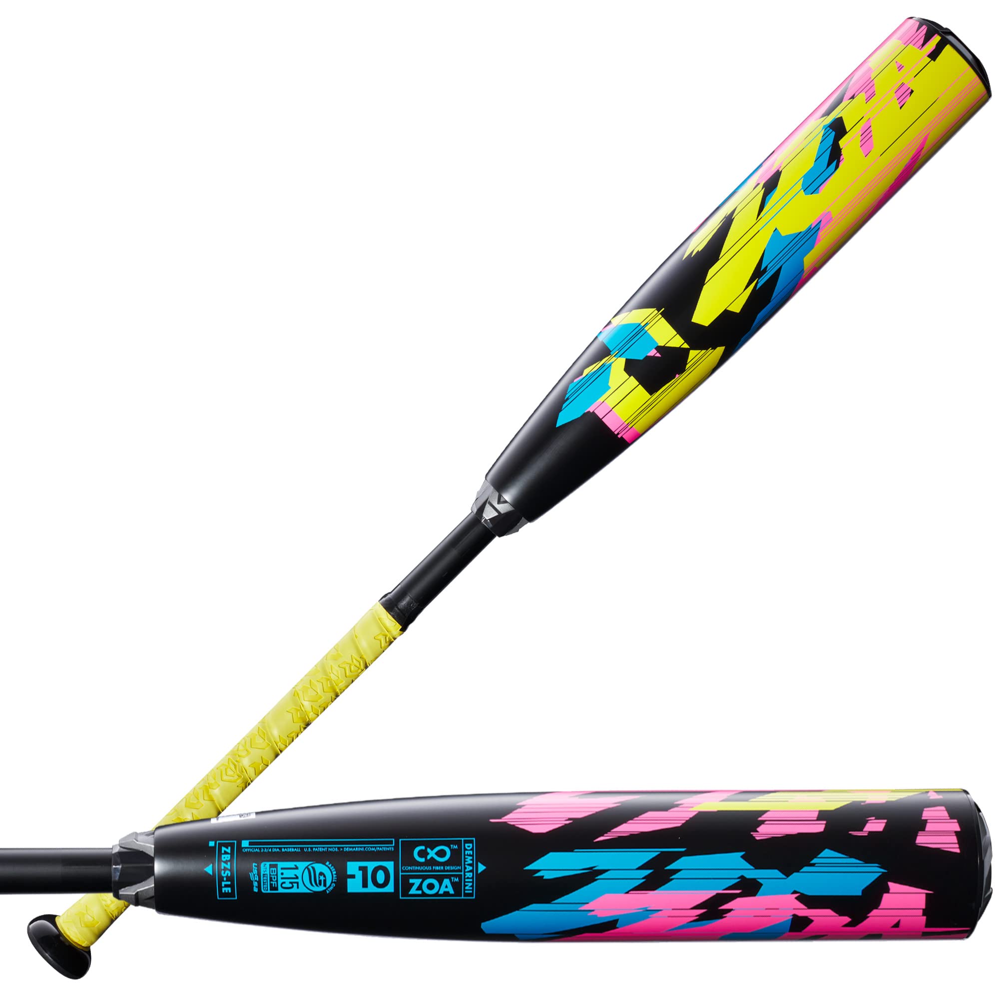 DeMarini 2022 Zoa Glitch (-10) USSSA Baseball Bat - 28"/18 oz
