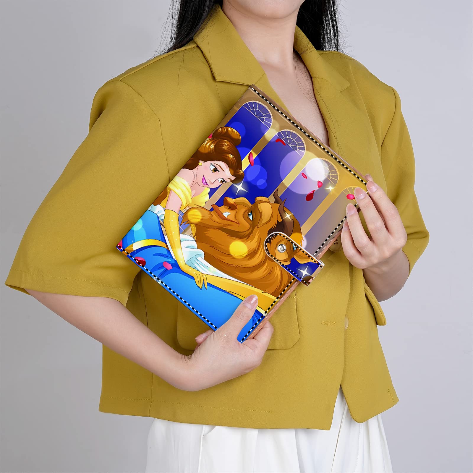 Cartoon Animation Faux Leather Padfolios (Beauty and The Beast)