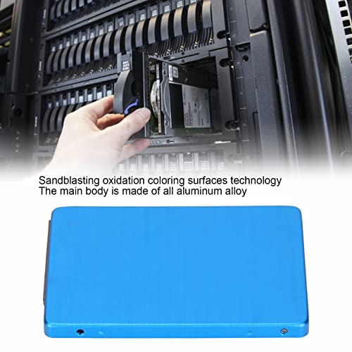 Gaeirt SSD Enclosure, Sandblasting Oxidation Coloring Lightweight Hard Drive Enclosure Aluminum Alloy Ultra Thin for Hard Disk for Computer(Blue)