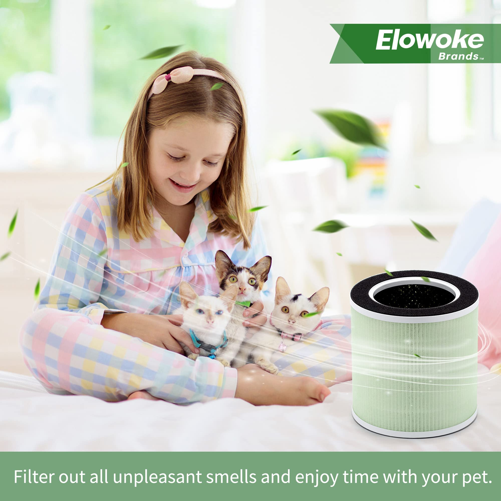 Elowoke VK-6067B Filter, Green 2-Pack