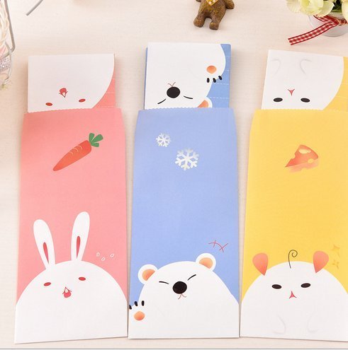 SCStyle 30 Cute Lovely Kawaii Cartoon Animal Design Version 2 Writing Stationery Paper with 15 Envelope