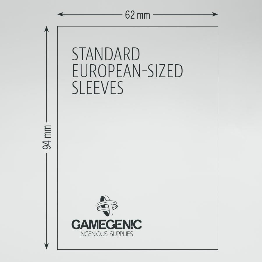 Prime Board Game Sleeves | Pack of 50 Extra-Clear Sleeves | 62 by 94 mm Card Sleeves Optimized for Standard European Card Games | Premium Card Protection | FFG Purple Color Code | Made by Gamegenic