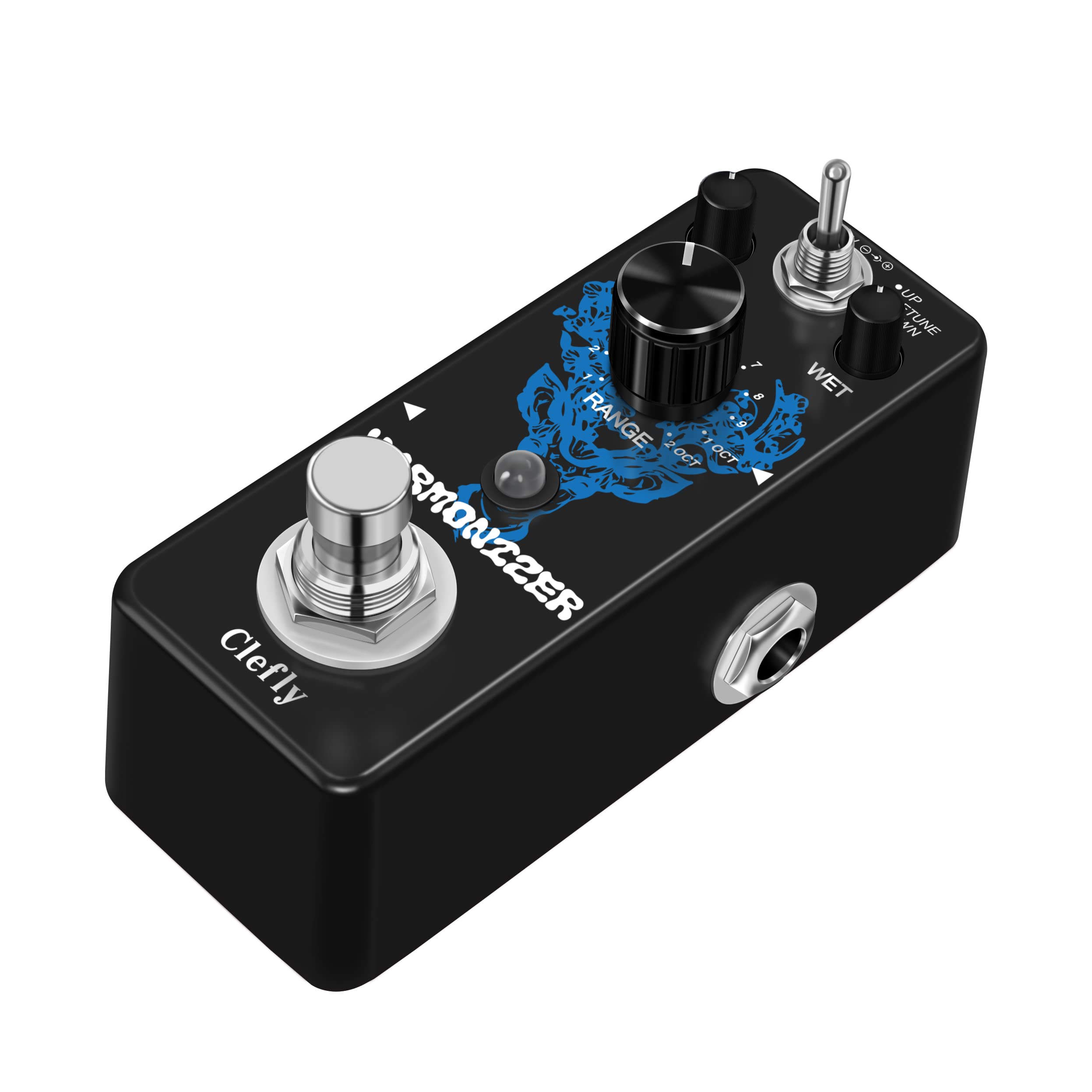 Clefly Guitar Harmonizer Pedal Digital Octave Effect Pedal Harmony Pitch Shifter Detune For Electric Guitar Bass Mini Size True Bypass