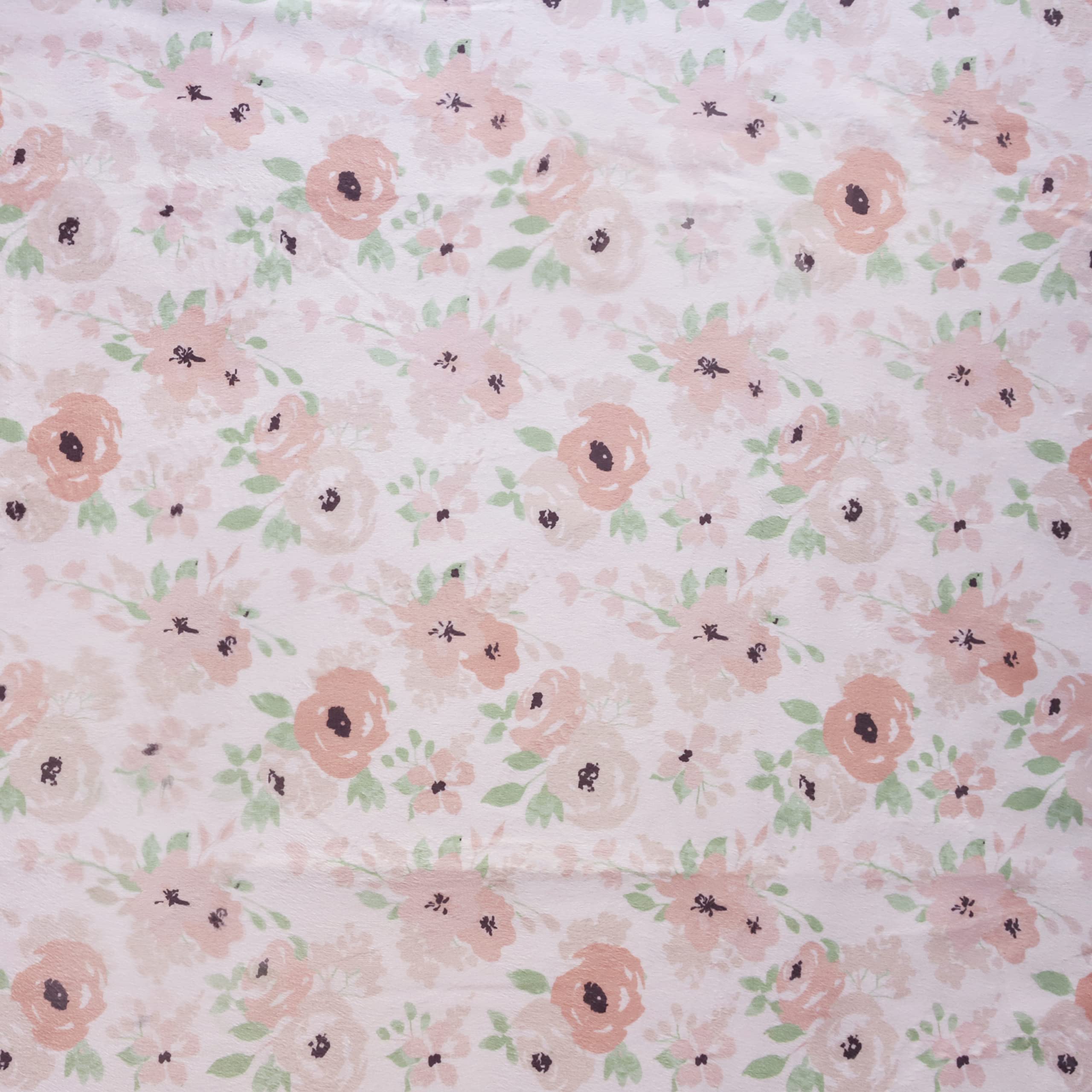 Lila & Jack Reversible Mink Fleece Baby Blanket, Newborn - Toddler Blanket 30 X 40 Inches (Pink Floral)