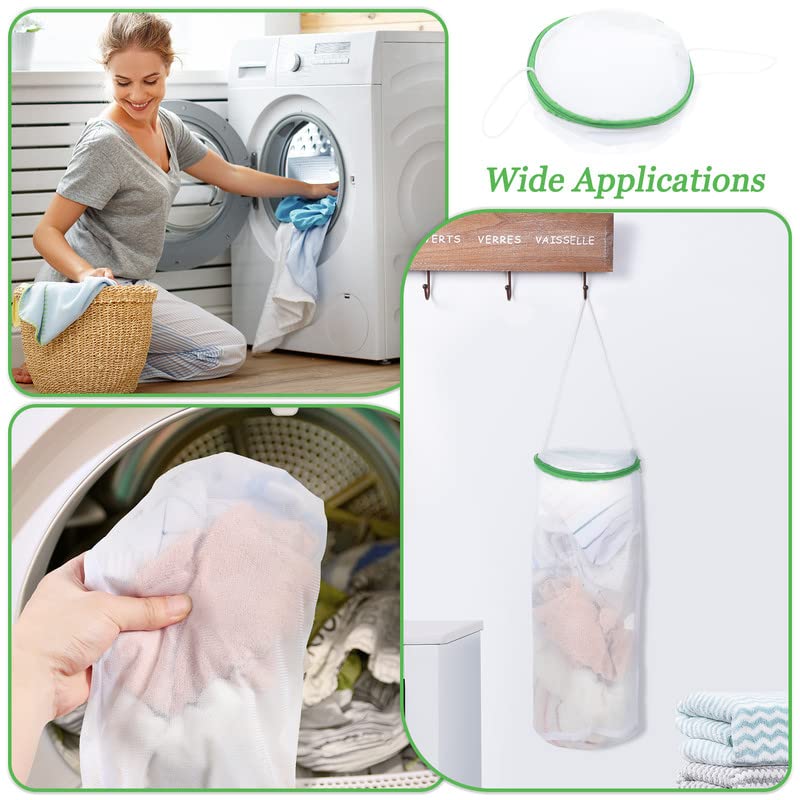 Socks Mesh Wash Bag Hanging Mesh Laundry Bag with Zipper Sock Laundry Bag for Washing Lingerie Bag Underwear Washing Bags for Clothes Bras Dorm Home(3 Pieces)
