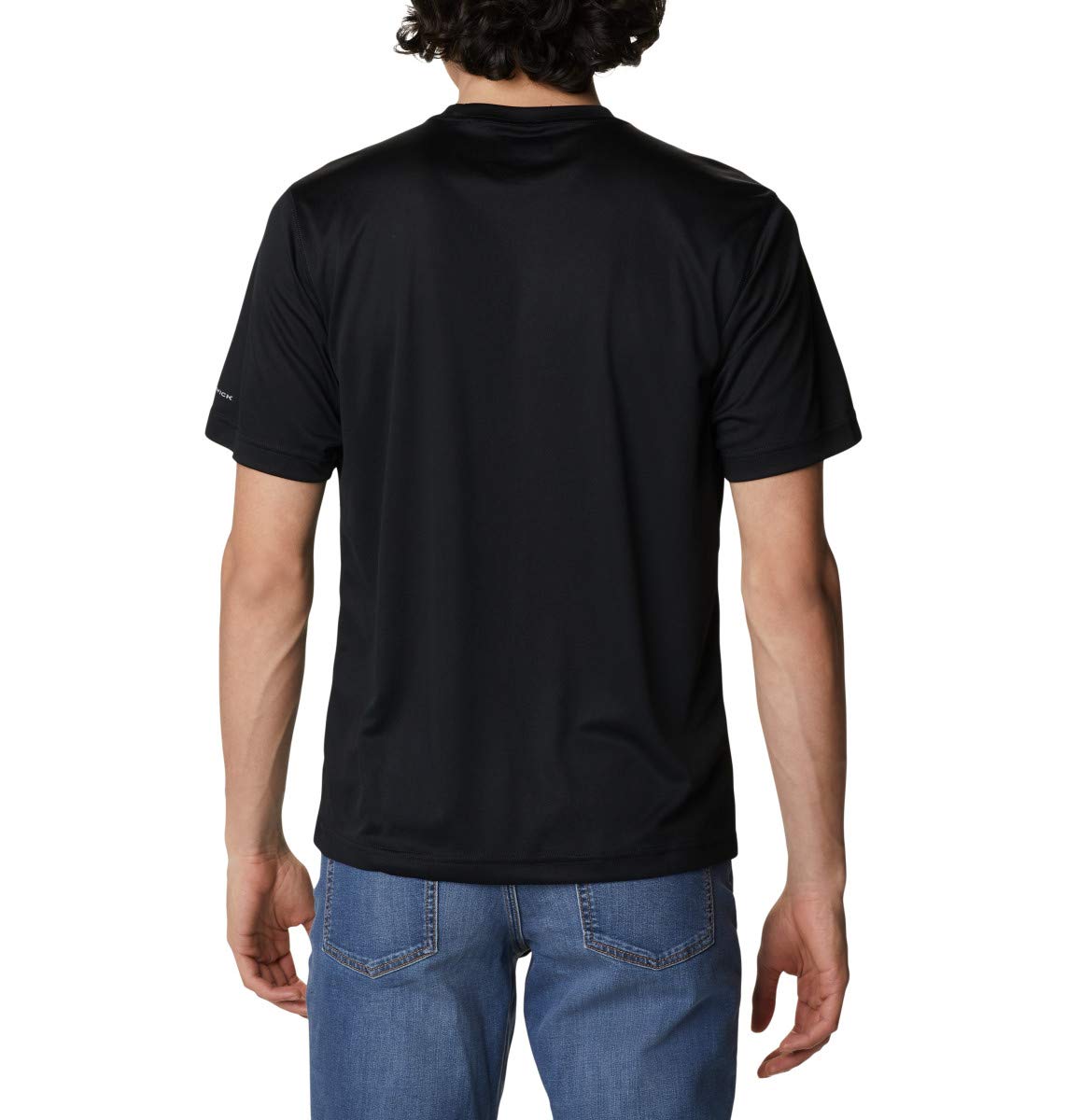 Columbia Men's Meeker Peak Short Sleeve Crew, Black, Large