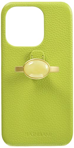 HASHIBAMI Natural Stone Ring iPhone Case (for iPhone 14PRO) Ha-2208-301 Pistachio