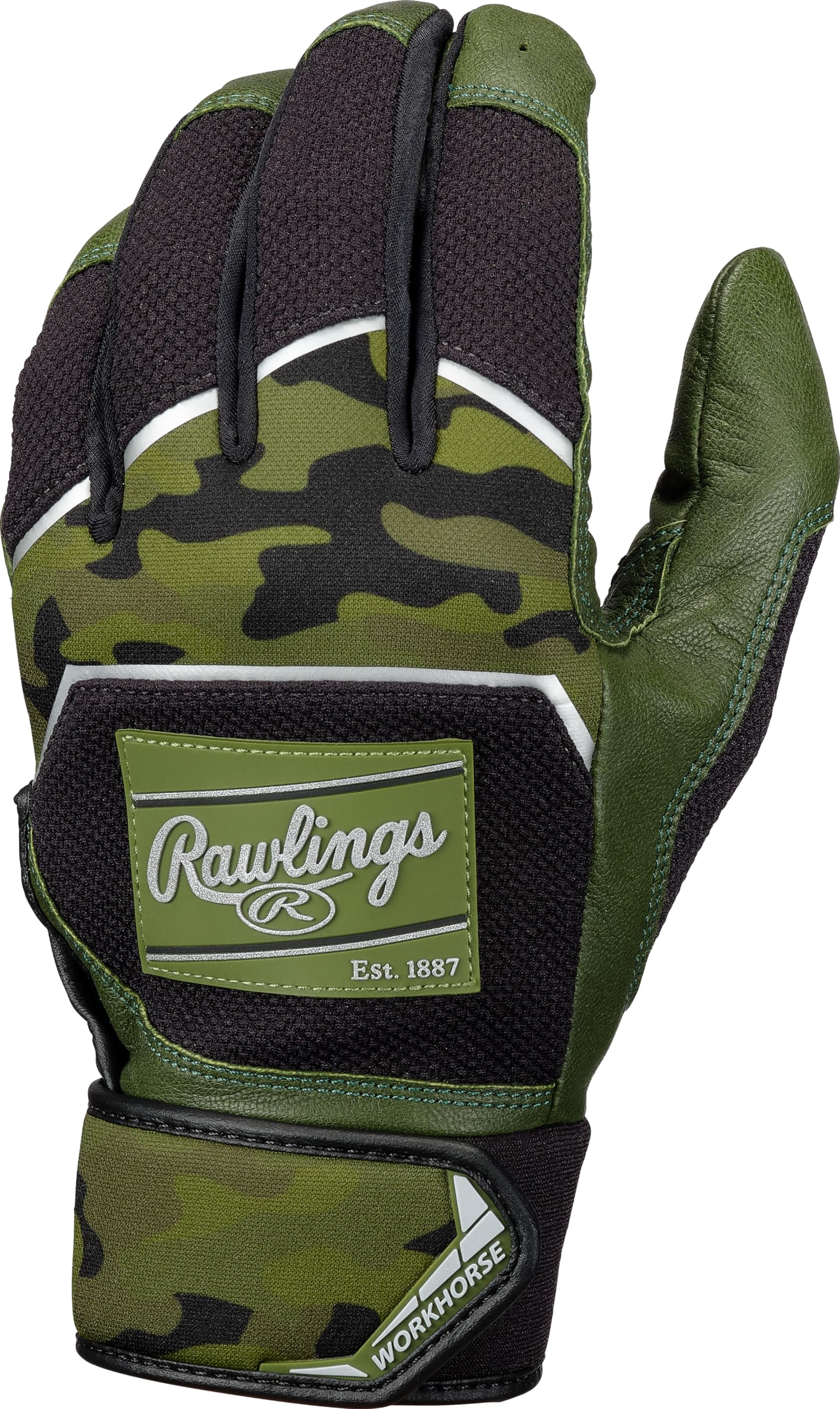 Rawlings | WORKHORSE Baseball Batting Gloves | Youth Medium | White