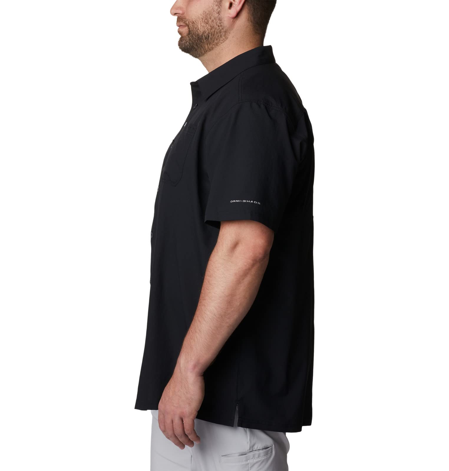 Columbia Men's Standard Slack Tide Camp Shirt, Black, Large
