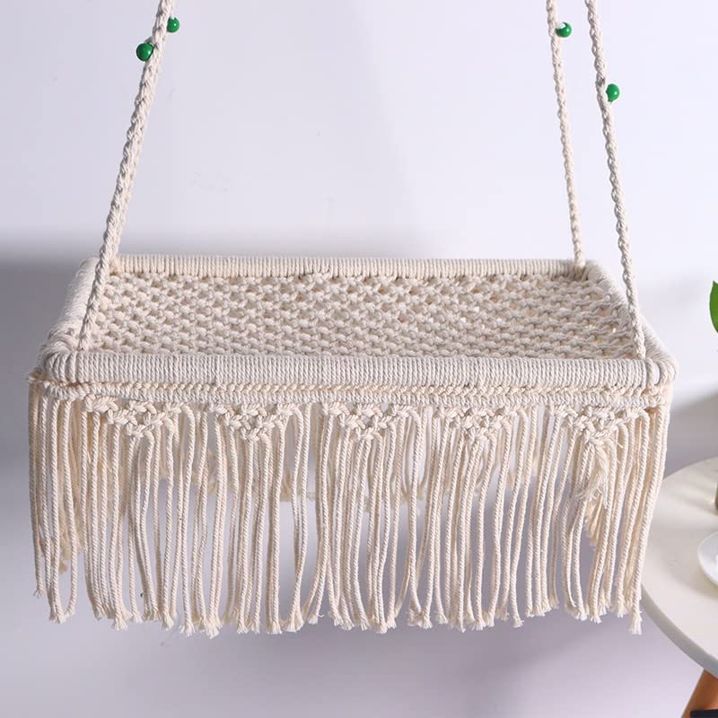 WODMB Cats Hanging Bed Cotton Pet Nest Cat Dog Hammock Thread Toy Swing Bohemian Wall Hanging (Color : A, Size : One Size)