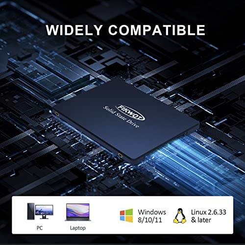 Fikwot FS810 1TB SSD SATA III 2.5" 6GB/s, Internal Solid State Drive 3D NAND Flash (Read/Write Speed up to 550/500 MB/s) Compatible with Laptop & PC Desktop