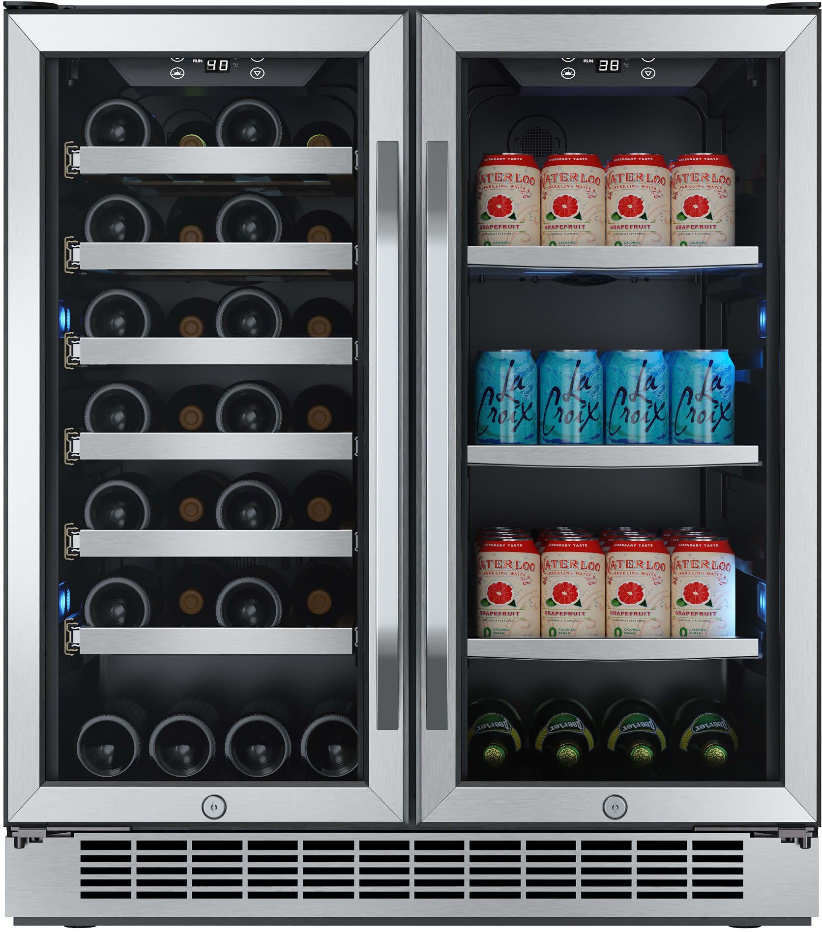 EdgeStar CWB2886FD 30-Inch Built-In Wine and Beverage Cooler with French Doors