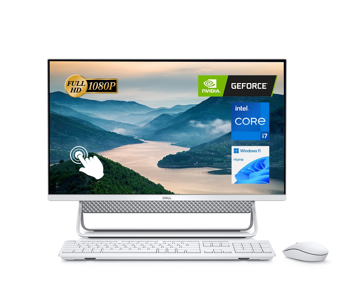 Dell Inspiron 7700 All-in-One Desktop, 27" FHD Touchscreen, Intel i7-1165G7, GeForce MX330, 32GB RAM, 2TB SSD, Webcam, USB Type-C, HDMI, RJ-45, Wi-Fi 6, Windows 11 Home, Silver